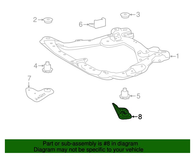2005-2018 Toyota Rear Brace 51023-07010 | OEM Parts Online