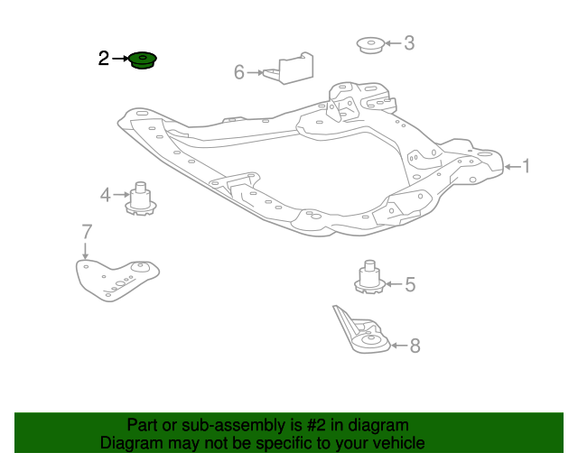 52213-06080 - Front Brace Stopper 2005-2018 Toyota | Ourisman Toyota Parts