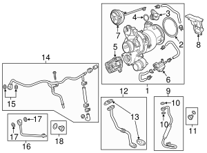 2016-2021 Chevrolet Malibu Turbocharger Coolant Return Pipe 12670755 ...