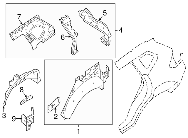 G6716-4BAMA - Extension Panel 2014-2020 Nissan Rogue | Nissan Parts ...
