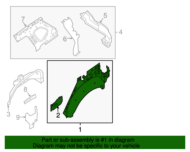 G6710-5HAMA - Wheelhouse Assembly 2015-2020 Nissan Rogue | Group 1 Auto ...