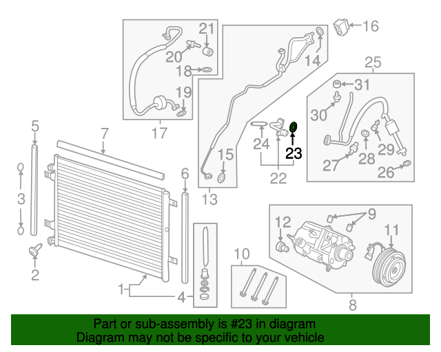 Liquid Line O-Ring - Ford (DR3Z-19B596-A) | TascaParts.com