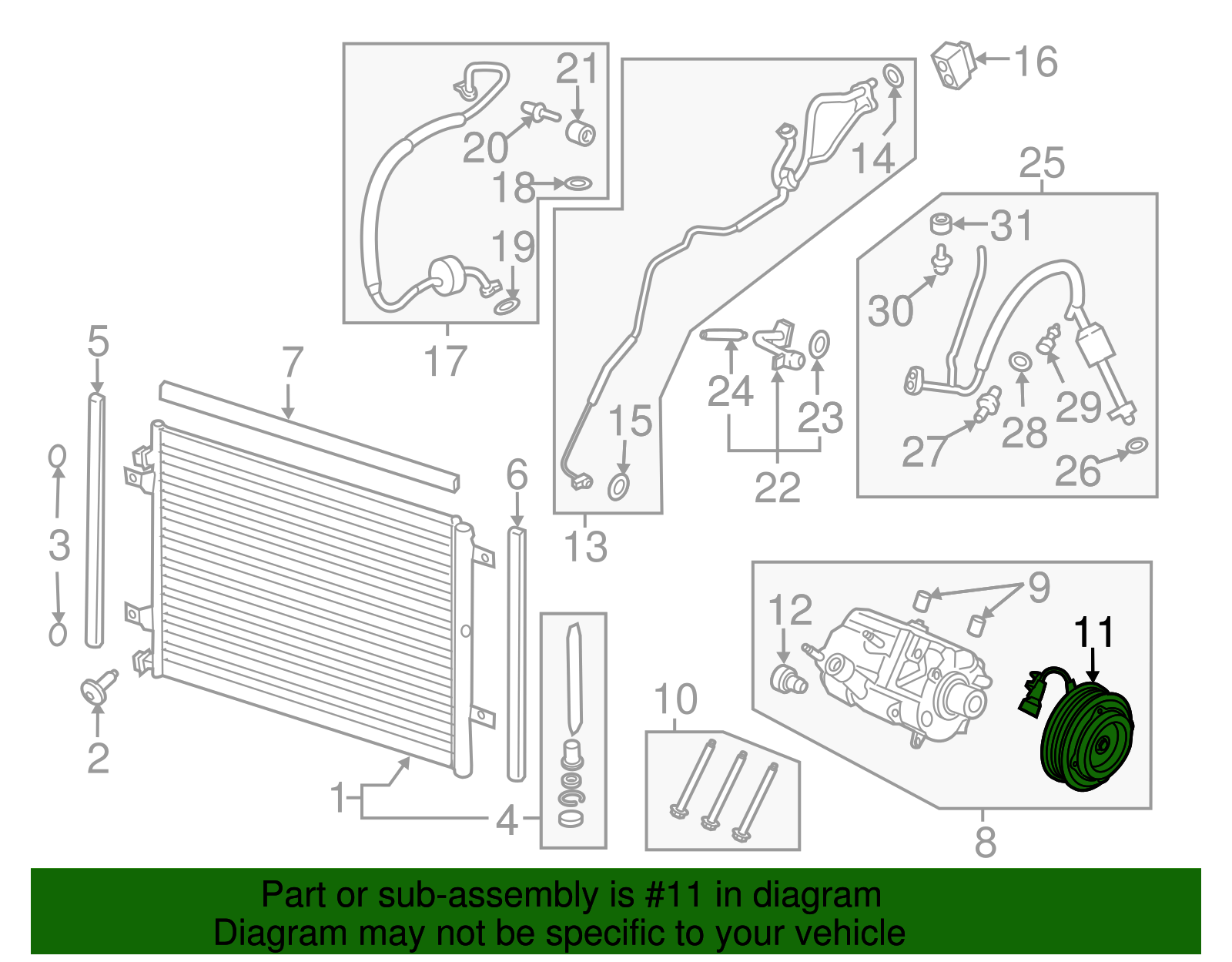 2020-2022 Ford | Clutch & Pulley | LC3Z-19D786-BA | Walls' Ford Parts