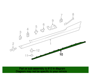 205-690-86-03 - Side Body Panel Molding 2019-2023 Mercedes-Benz ...