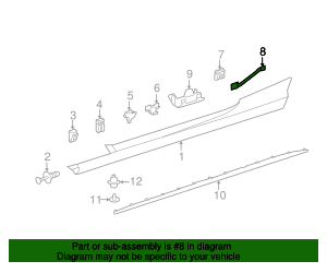 2017-2020 Mercedes-Benz Rocker Molding Mount Bracket 205-698-39-00 | MB ...