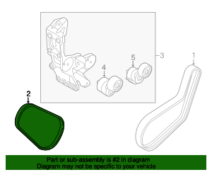 25212-2G660 - Accessory Drive Belt 2011-2015 Hyundai Sonata ...