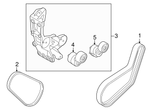 25212-2G652 - Serpentine Belt - 2011-2015 Hyundai Sonata | World OEM ...