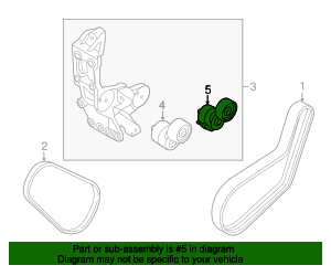 25281-2G663 - Accessory Drive Belt Tensioner Assembly 2011-2015 Hyundai ...