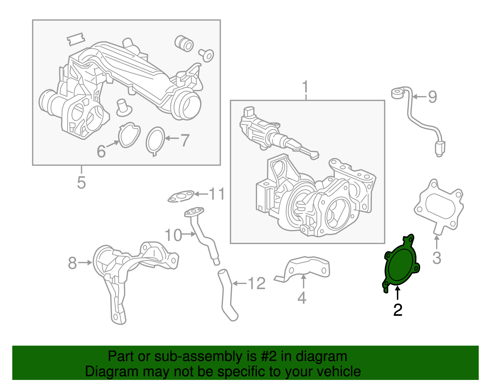 18234-59B-004 - 2016-2025 Honda - Gasket B Turbocharger | Genuine Honda ...