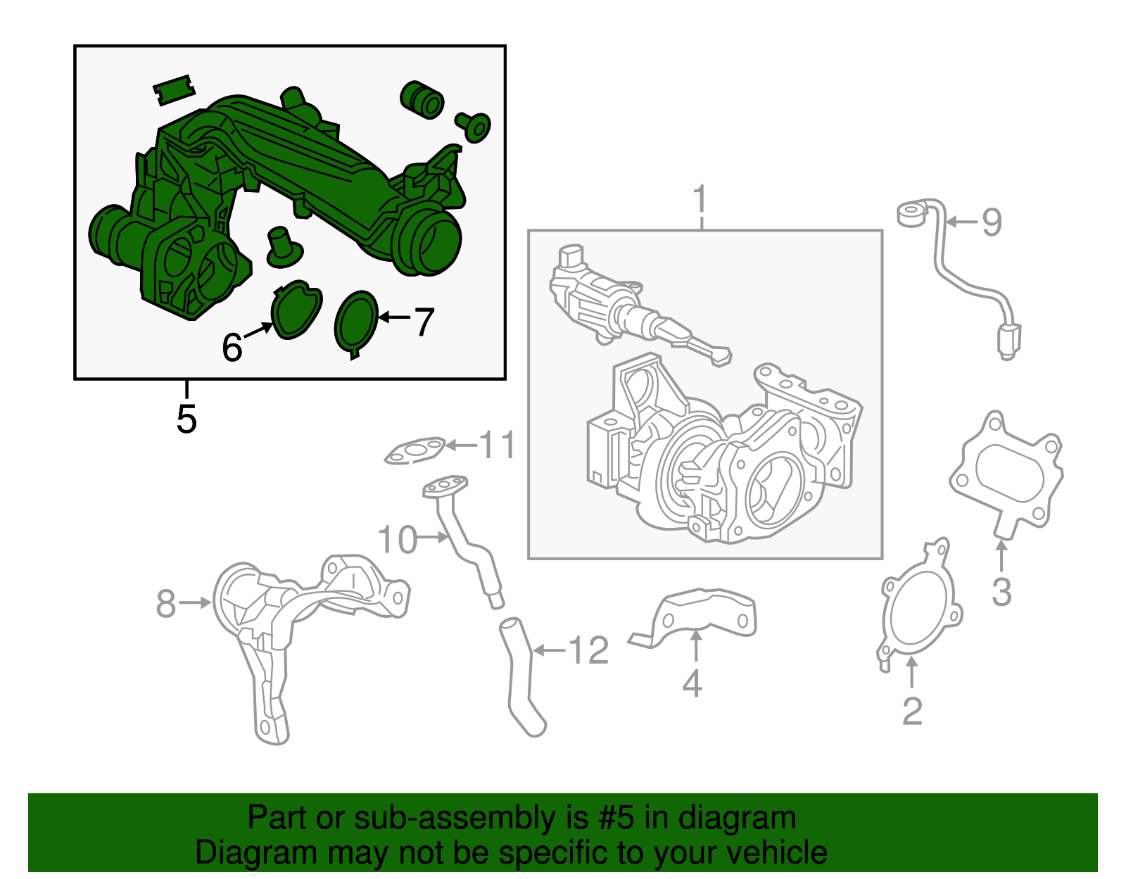 2017-2022 Honda CR-V Turbocharger Inlet Hose 17270-5PA-A00 | AutoNationParts.com