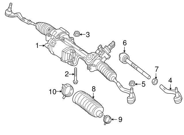 2015-2018 Mercedes-Benz CLS 400 Rack And Pinion Assembly 218-460-56-00 ...
