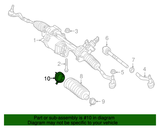 001-995-03-35 - Rack and Pinion Bellows Clamp 2012-2023 Mercedes-Benz ...