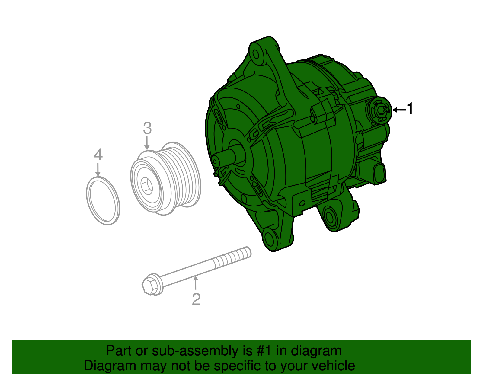 Genuine Toyota Alternator part# 27060-0T240 for 2014-2019 Toyota ...