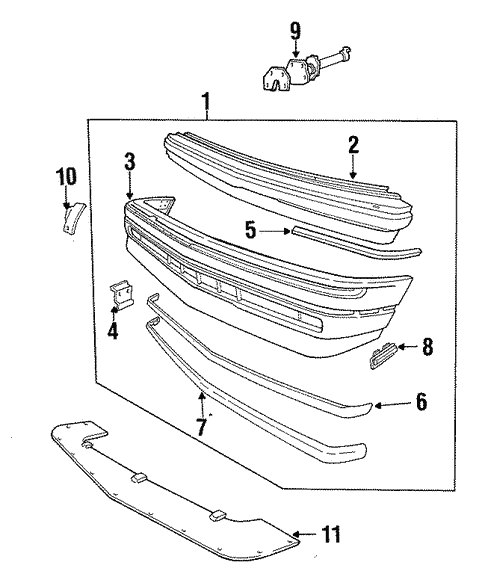 Bumper & Components - Front for 1987 Cadillac Allante | GMPartsNow