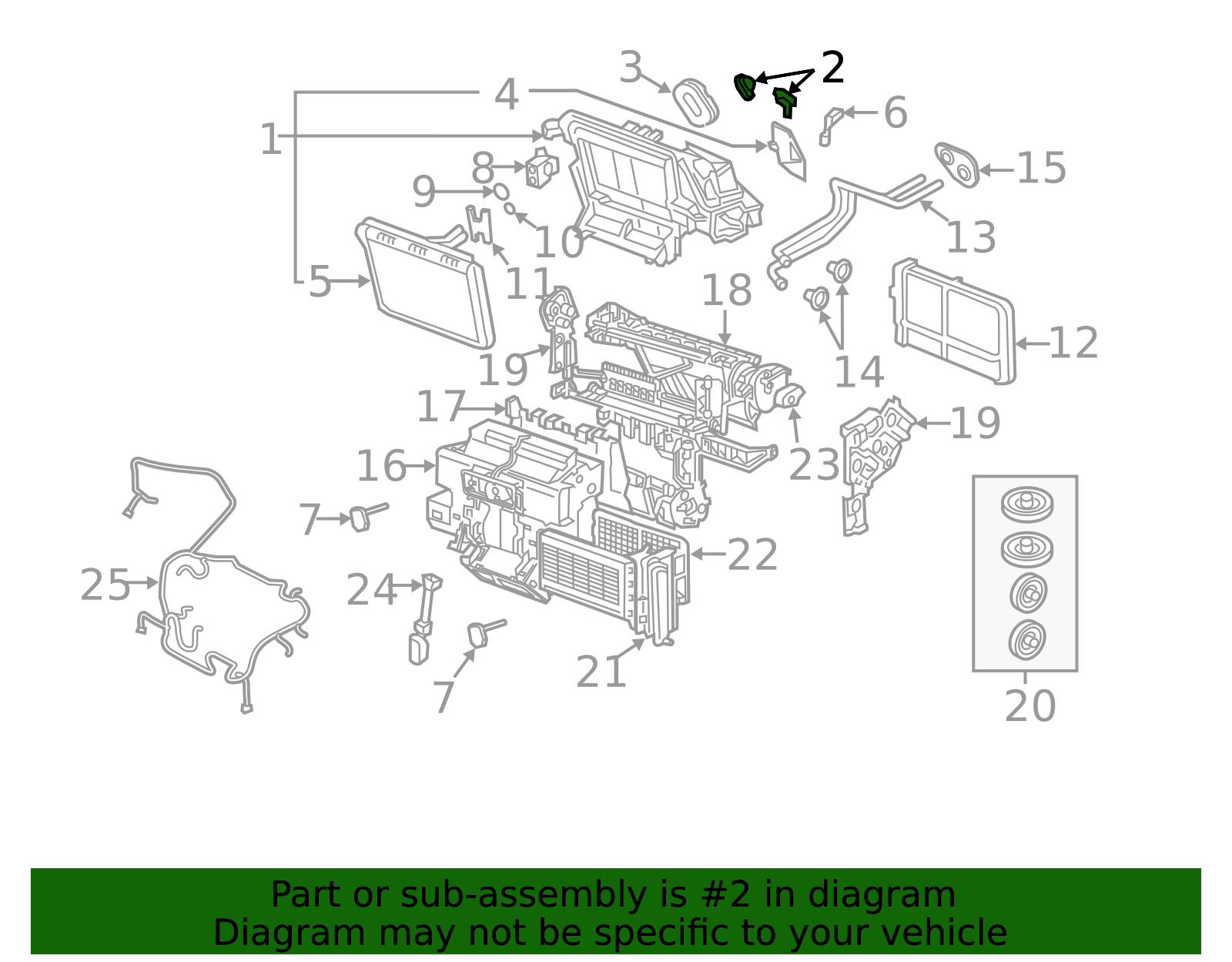 4M0-898-333-A - A/C Evaporator Core and Case Assembly 2017-2025 Audi ...