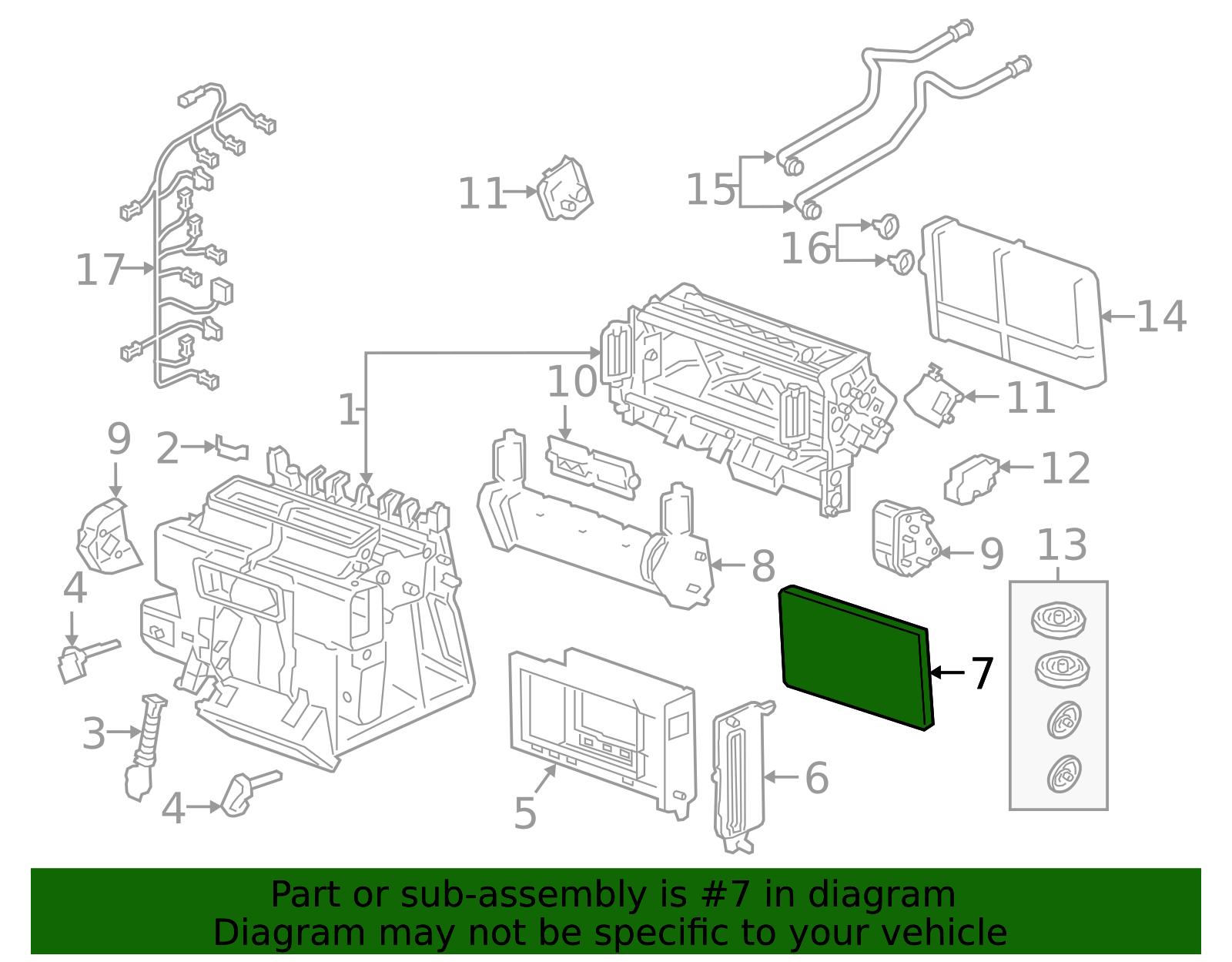 2017-2025 Audi HVAC Unit Case Cover 4M0-819-593 | Audi USA Parts