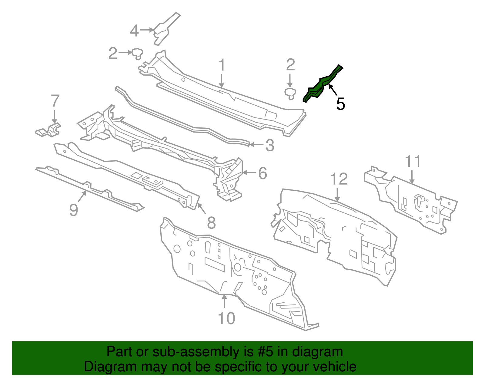 74221-TLA-A00 - 2017-2022 Honda CR-V - Cowl Top L Front | Honda Parts Cheap