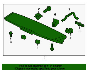 74900-SHJ-A31ZF - Garnish Assembly, Tailgate Spoiler *NH679M* (Slate ...