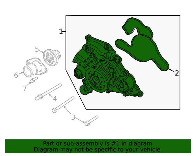 2015-2023 Mopar Water Pump 68165882AD | TascaParts.com