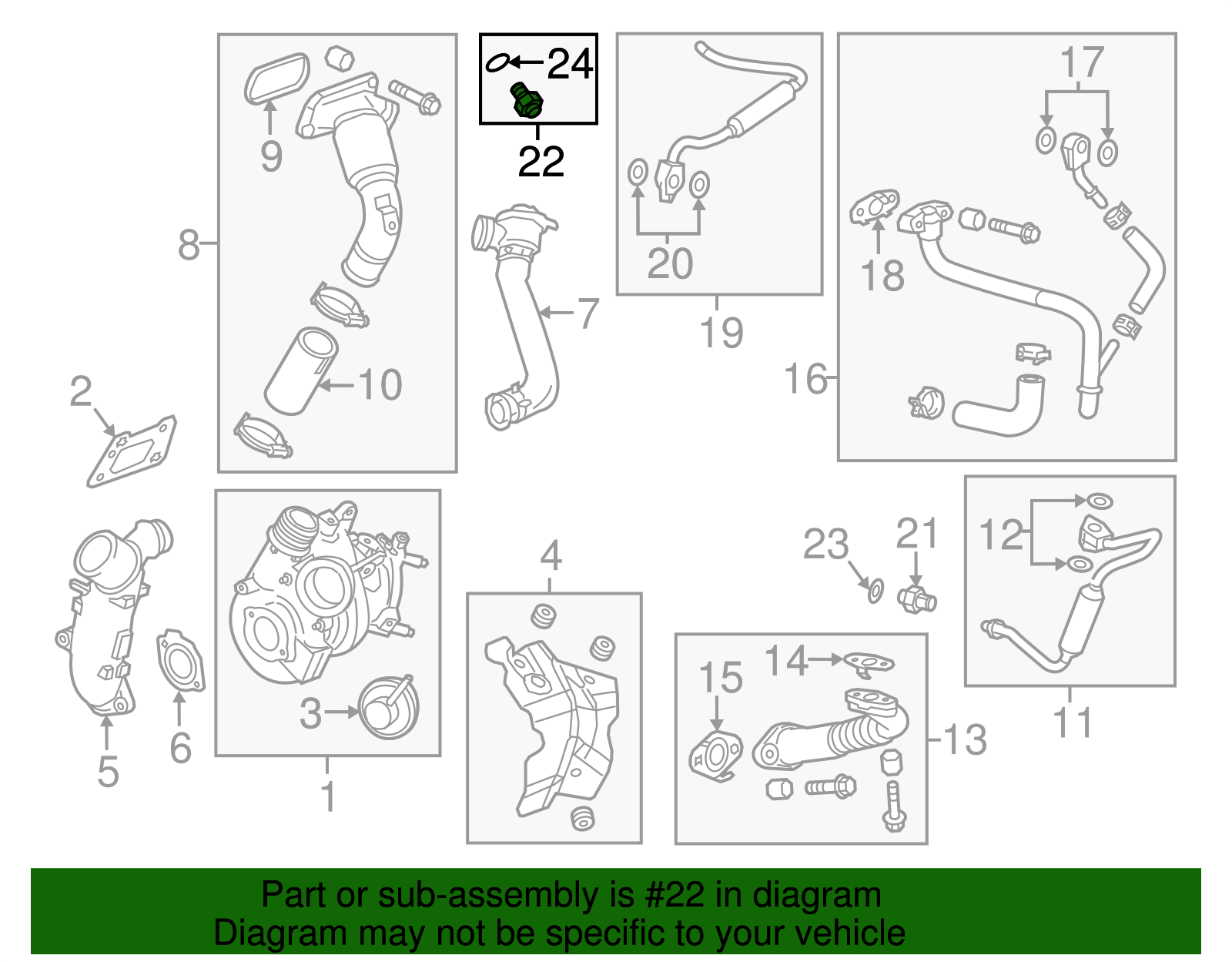 Turbocharger Coolant Return Pipe Fitting 12736321 | Auto Parts Express