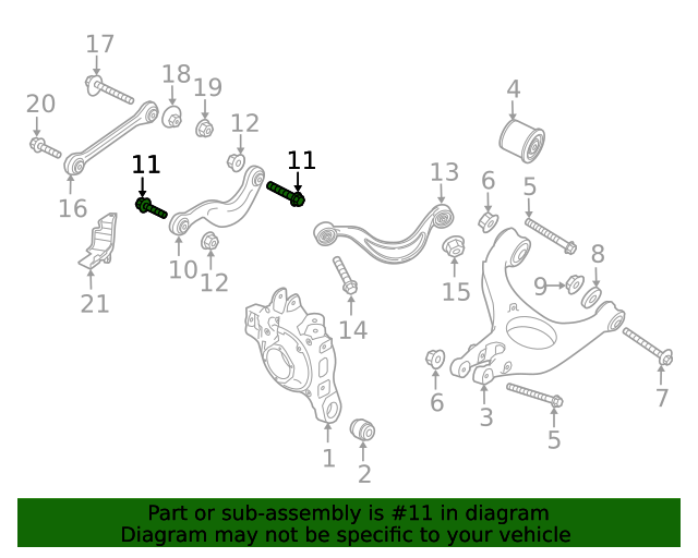 2005-2019 Volkswagen Lower Control Arm Mount Bolt N-106-286-01 | QuirkParts