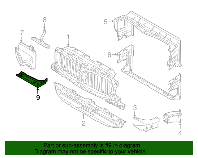 Genuine BMW 51-64-7-400-118 | Side Duct Lower Bracket | FREE Shipping ...