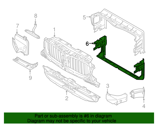 51747399997 - 2018-2024 BMW Lower Duct (51-74-7-399-997) | BMW of South ...