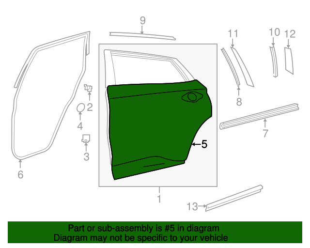 2015-2020 Nissan Murano Outer Panel 82153-5AA0A | QuirkParts
