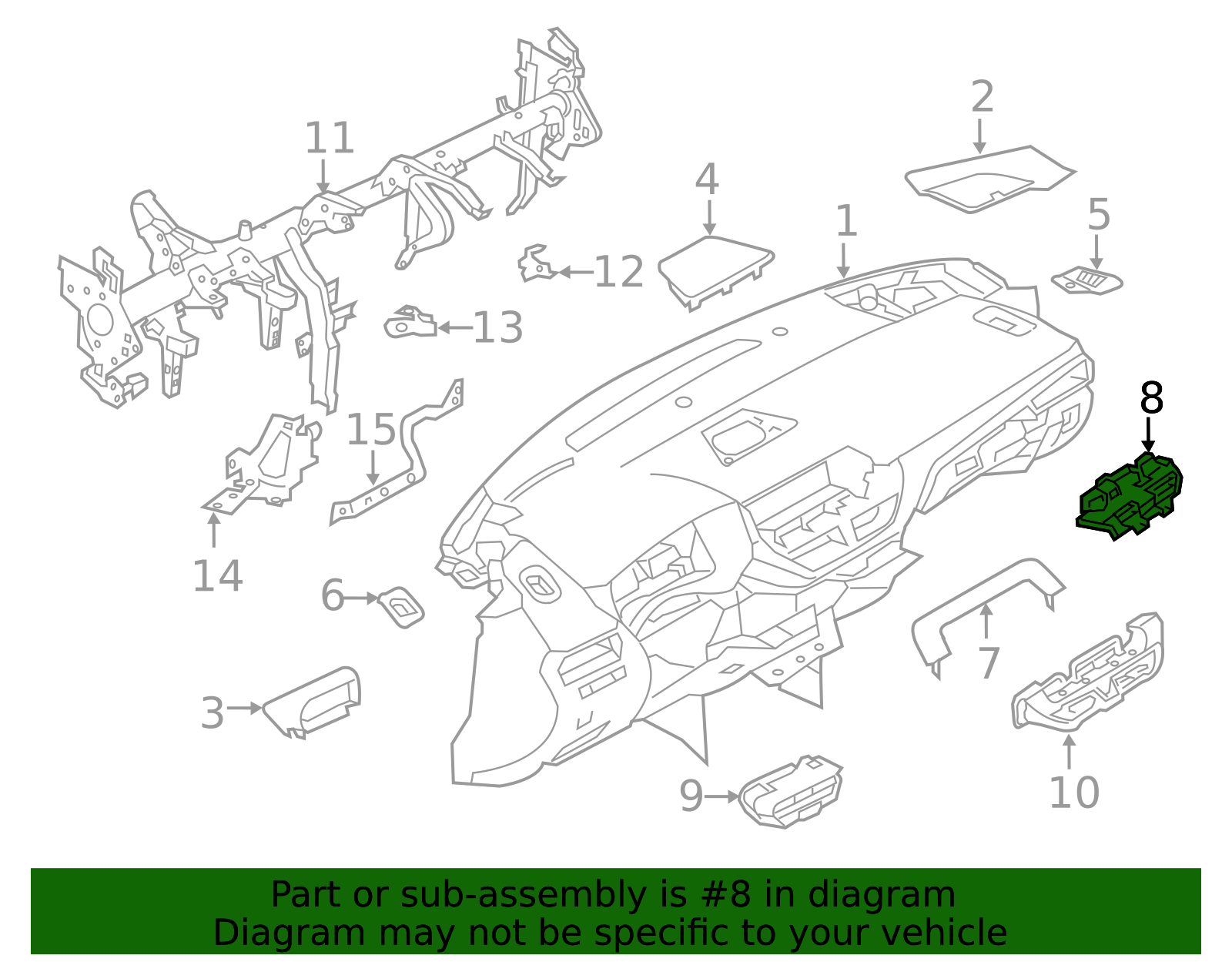 2019-2025 Nissan Altima Air Vent 68760-6CA0A | Bill Kay Nissan Parts