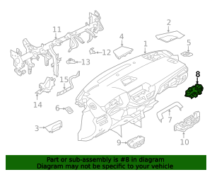 68760-6CA0A - Air Vent 2019-2024 Nissan Altima | Nissan Parts ...
