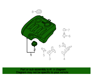 2005-2006 Volkswagen Jetta Engine Cover 03G-103-907 | vwpartscenter