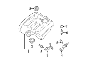 2005-2006 Volkswagen Jetta Engine Cover 03G-103-907 | vwpartscenter