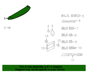2016-2018 Mercedes-Benz Rear Spoiler Attachment 253-790-12-00-9999 | MB ...