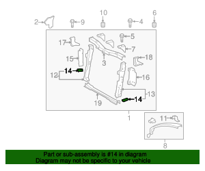 2008-2015 Scion xB Bracket Front Bumper E 52134-12090 | Toyota Parts Center