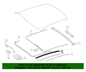 217-780-08-00 - Sunroof Opening Trim 2015-2021 Mercedes-Benz ...