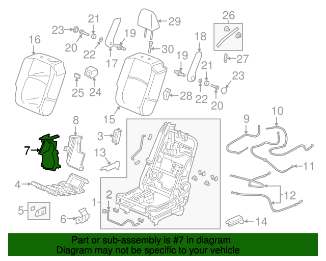 81322-THR-A01 - Retractor Cover 2018-2024 Honda Odyssey | Honda Parts ...