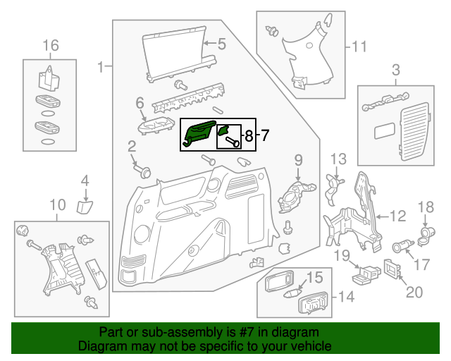 2011-2020 Toyota Sienna Lid 62605-08030-E0 | Toyota Parts Center