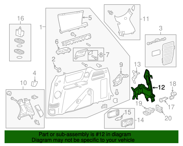 2011-2020 Toyota Sienna Jack Carrier 58790-08020 | OEM Parts Online
