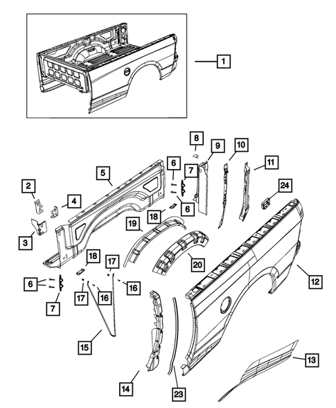 Pickup Box and Fuel Filler Door for 2021 Ram 3500 | Mopar eStore