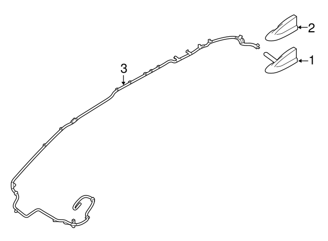 2017-2021 Mitsubishi Antenna Base 8723A423 | Mitsubishi Parts Warehouse ...