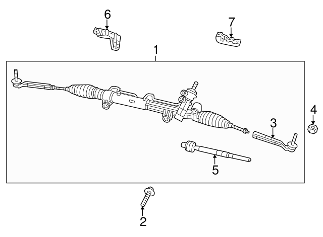 2010-2014 Mopar Steering Gear 4584573AF | TascaParts.com