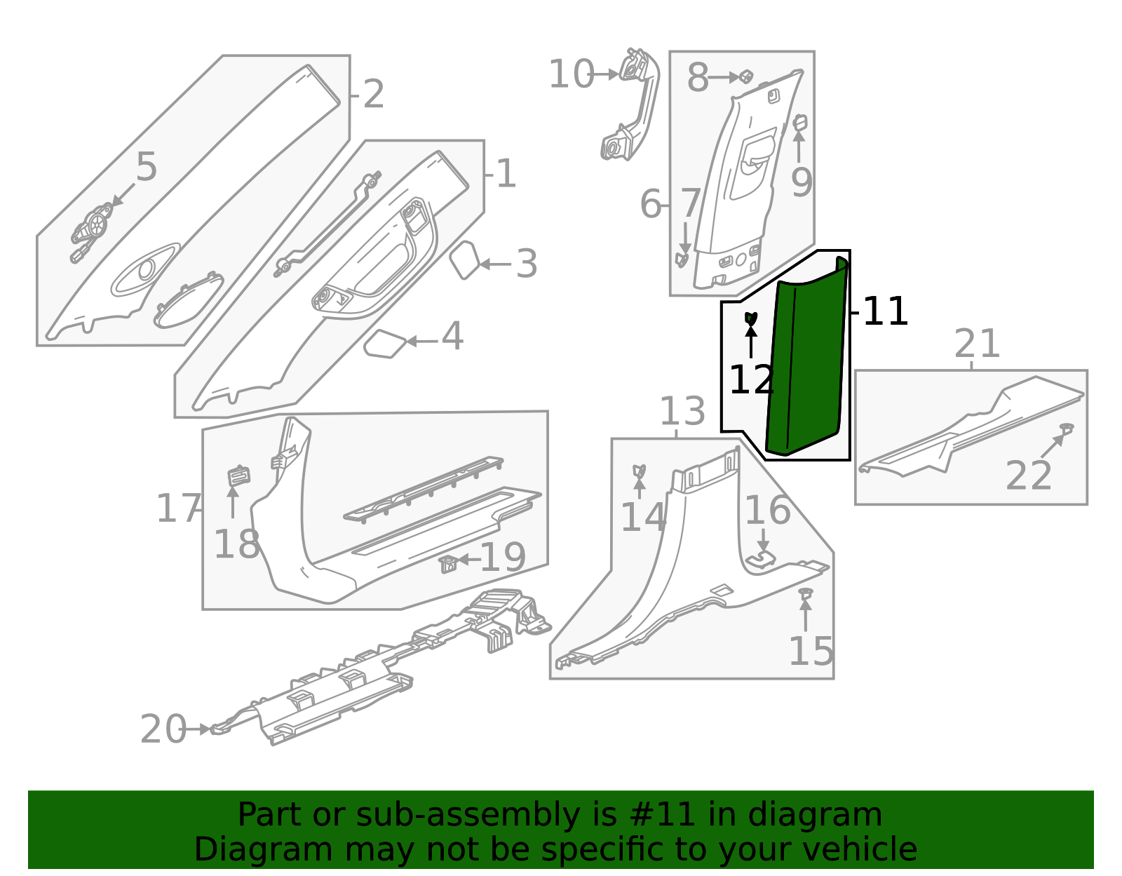 84701424 - Center Pillar Trim 2021-2024 GM | Big 3 Auto Parts