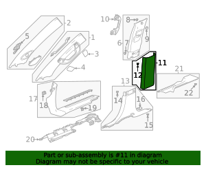 2021-2023 GM Center Pillar Trim 84701424 | Auto Parts Express