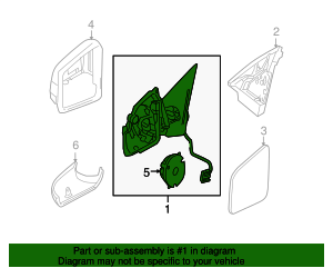 204-810-66-76 - Mirror Base - Right 2013-2015 Mercedes-Benz | Mercedes ...