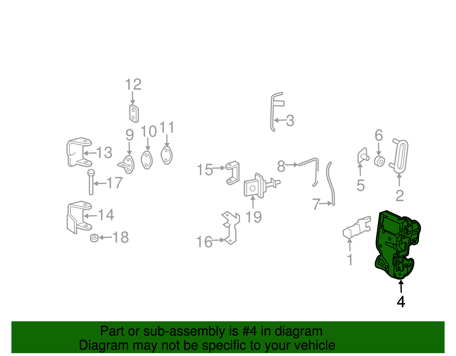 2011-2024 GM Latch 86593002 | GM Parts Center