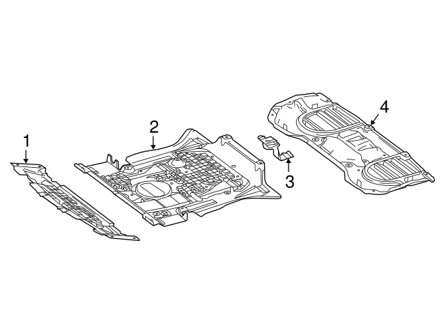 166-520-07-23 - Center Shield For 2012-2019 Mercedes-Benz | Mercedes ...