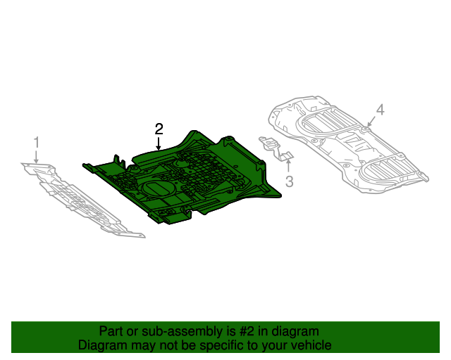 166-520-07-23 - Center Shield For 2012-2019 Mercedes-Benz | Mercedes ...