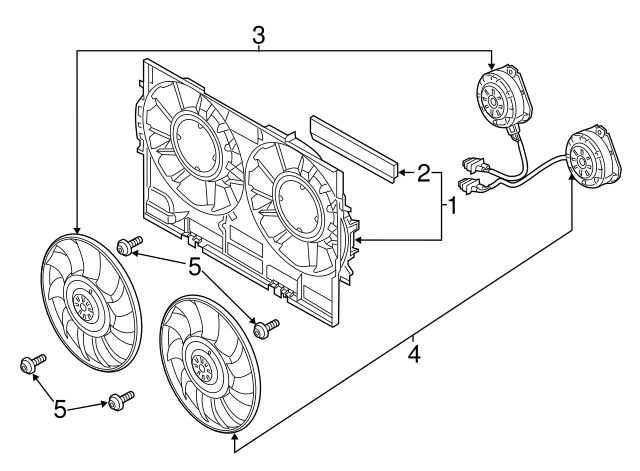 4H0-121-207-B - Engine Cooling Fan Shroud 2012-2018 Audi ...