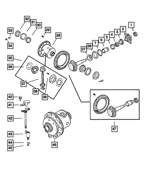 Rear Axle; Housing, Differential and Vent for 2009 Jeep Commander | We ...