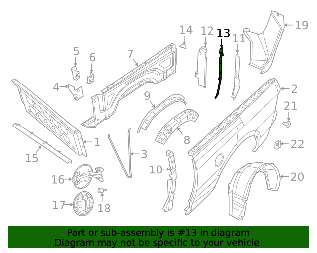 2019-2023 Ram Reinforcement 68362261ab | TascaParts.com
